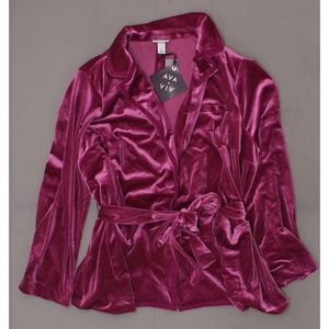 Ava & Viv | Jackets & Coats | Nwt Ava Viv Belted Velour Jacket Plus 2x ...
